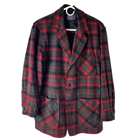 Pendleton | Jackets & Coats | Vintage 98s Pendleton Virgin Wool Plaid Flannel Chamomis Jacket ...